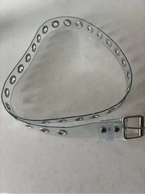 Accessories | 4 For 25 Y2k Clear Pvc Grommet Belt With Silver Hardware ...